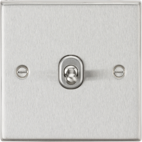 Knightsbridge 10ax 1g Intermediate Toggle Switch Square Edge Brushed ...
