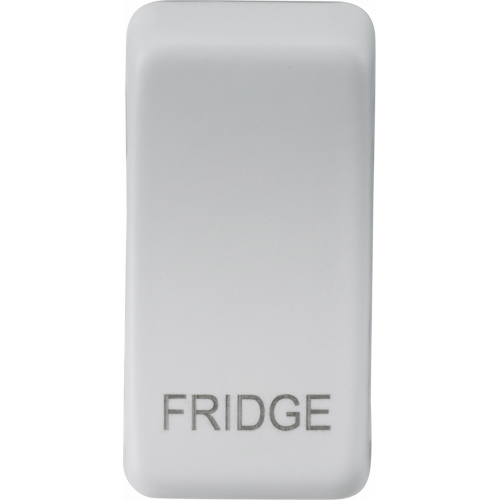 Knightsbridge Switch Cover marked Fridge Matt White GDFRIDGEMW UK