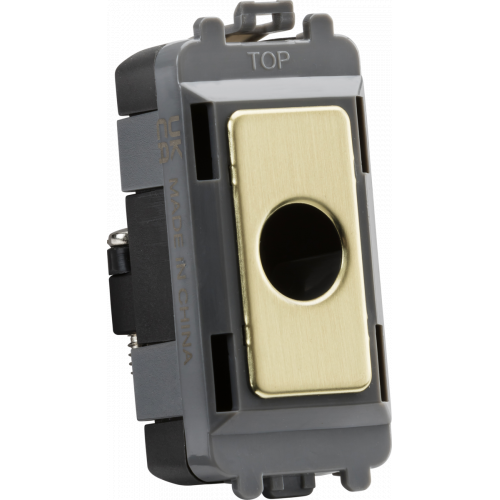 ML ACCESSORIES Flex Outlet Module (up To 10mm) Brushed Brass GDM012BB UK