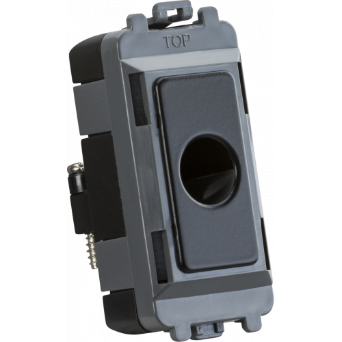Knightsbridge Flex Outlet Module (up To 10mm) Matt Black GDM012MB UK