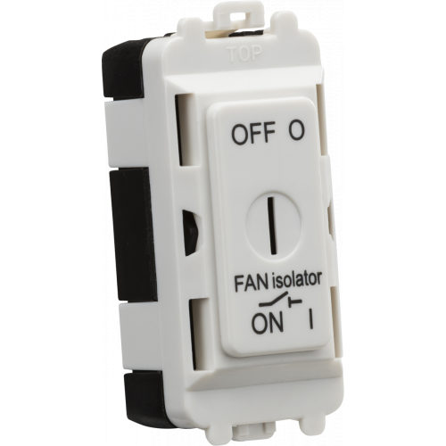 Knightsbridge 10a Fan Isolator Key Switch Module White GDM021U UK