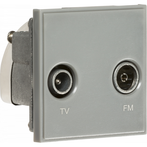 Knightsbridge Diplexed Tv fm Dab Outlet Module 50 X 50mm Grey NETDITVGY UK