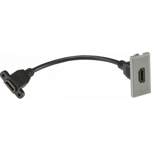 Knightsbridge Hdmi Outlet Module 25 X 50mm Grey NETHDMIGY UK