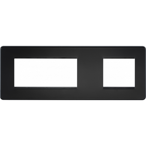 Knightsbridge Screwless 6g Modular Faceplate (2g 4g) Matt Black SF6GMB UK