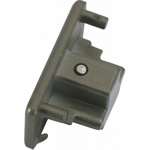 Knightsbridge 230v Single Circuit Track Dead End Cap Satin Nickel ...