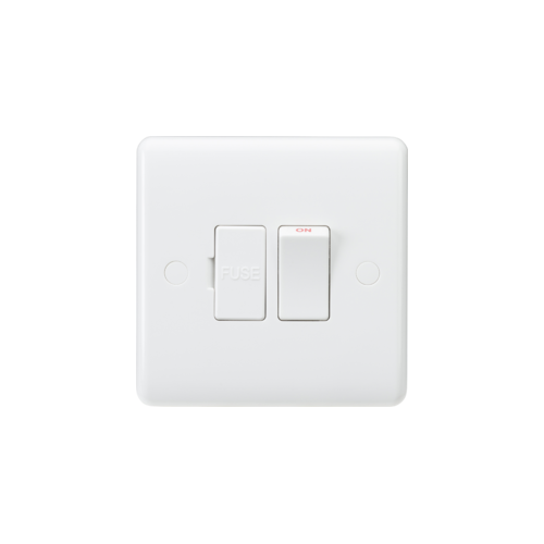 Knightsbridge Curved Edge Switched Fused Spur Unit (White) CU6300 UK