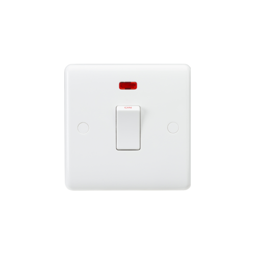 Knightsbridge Curved Edge 20A DP Switch with Neon (White) CU8341N UK