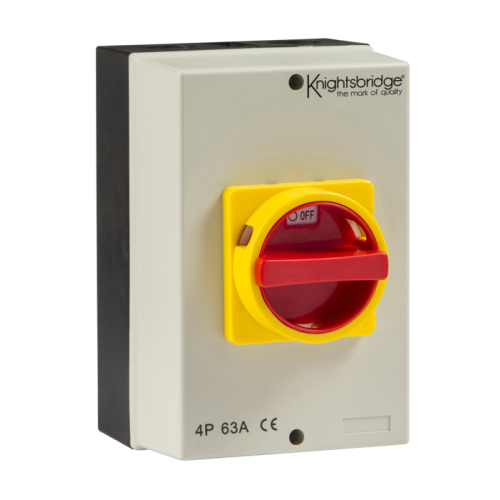 Knightsbridge 63A Rotary Isolator 4P AC (230V 415V) IN0027 UK