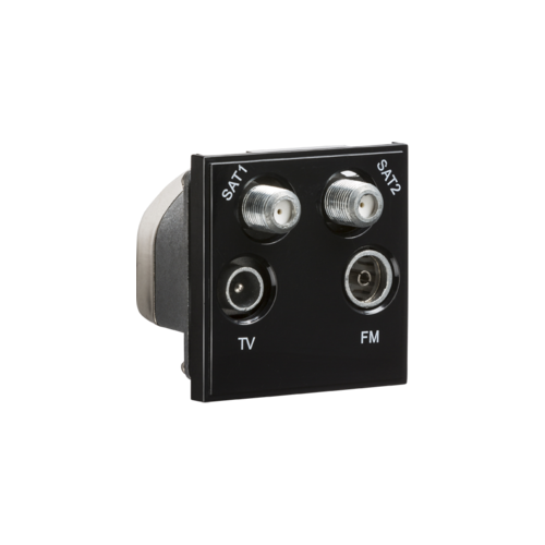 Knightsbridge Quadplexed SAT1 SAT2 TV FM DAB Outlet Module 50 x 50mm ...