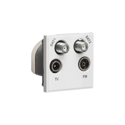 Knightsbridge Quadplexed SAT1 SAT2 TV FM DAB Outlet Module 50 x 50mm ...