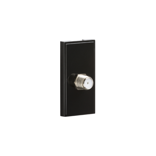 Knightsbridge SAT TV Outlet Module 25 x 50mm (Black) NETSATBK UK