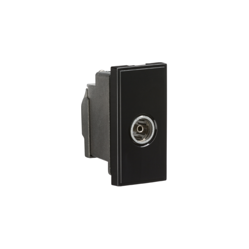 Knightsbridge Screened TV Outlet 25 x 50mm (Black) NETTVSBK UK