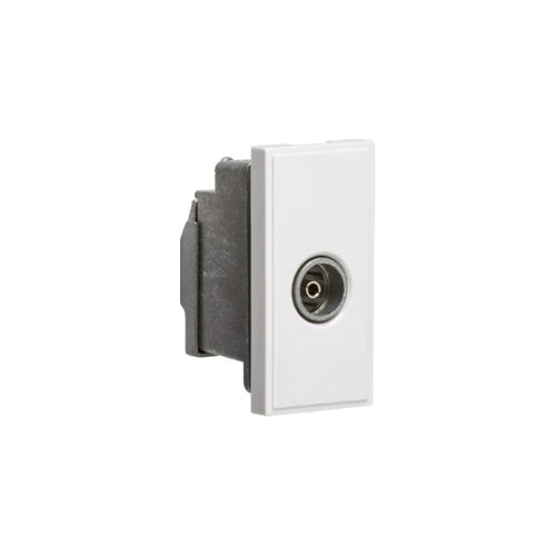 Knightsbridge Screened TV Outlet 25 x 50mm (White) NETTVSWH UK