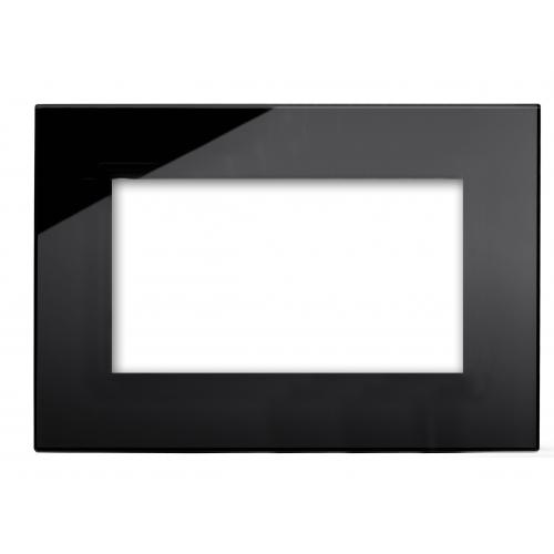Retrotouch Crystal 4 Gang Module Plate (Black PG) 00179 UK