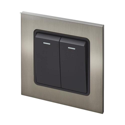 Retrotouch Retrotouch Aura Double Retractive Switch - Brushed Nickel ...