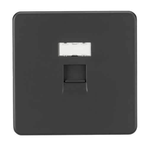 Knightsbridge Screwless RJ45 network outlet (Anthracite) SFRJ45AT UK