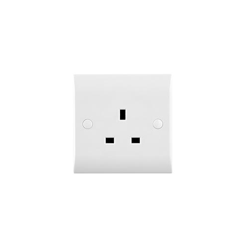 Saxby Lighting Curved Edge 13a 1g Sp Unswitched Socket CE431 UK