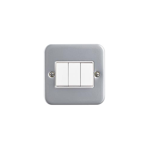 Saxby Lighting Metal Clad 10ax 3g 2 way Switch MC103 UK