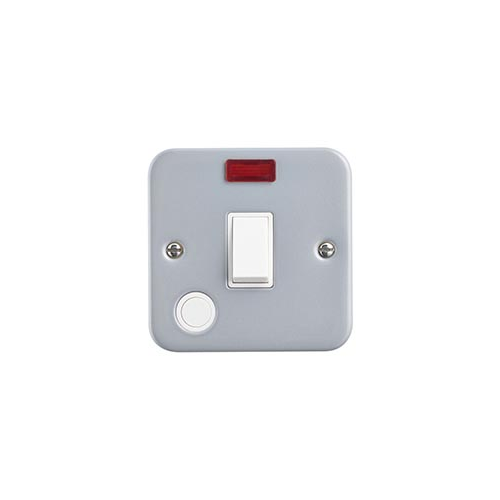 Saxby Lighting Metal Clad 20a 1g Dp Switch With Flex Outlet MC273 UK