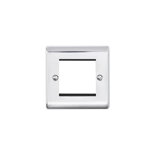 Saxby Lighting Raised Screwed 2g Modular Faceplate (2 Modules) Polished ...