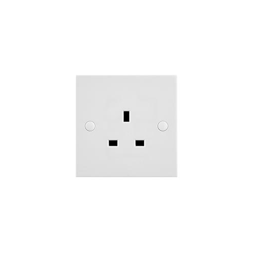 Saxby Lighting Square Edge 13a 1g Sp Unswitched Socket SE431 UK