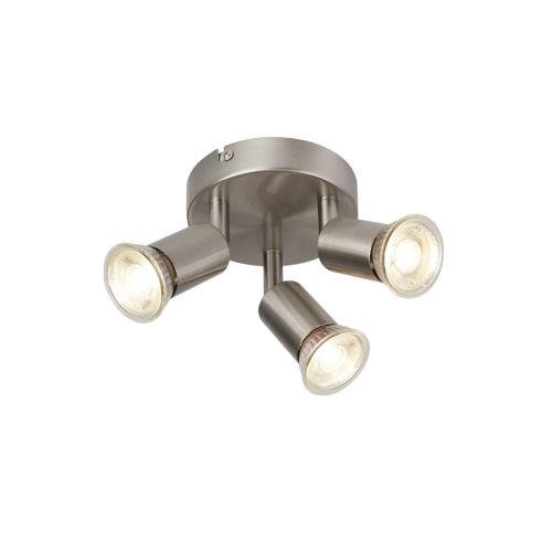 Searchlight 3lt Spotlight Plate Satin Silver 4063SS UK