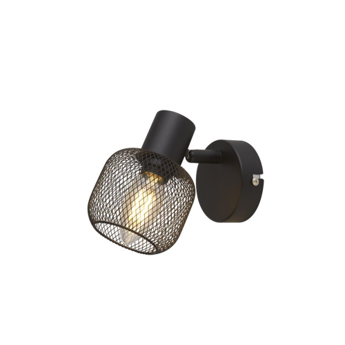 Searchlight Meshy Cage Spotlight Wall Light Black (Black) 81201-1BK UK