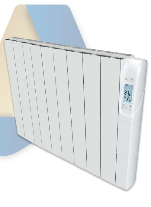 ASCOT 1500W 9 FIN FLUID RADIATOR ASCOT1500WF (White) UK