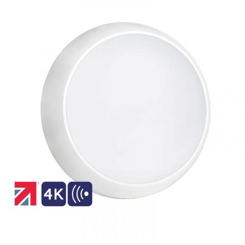 NET LED Duxford 2D IP65 Bulkhead 16W 4000K Motion Sensor NET-33-06-44 UK