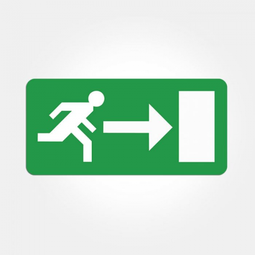 Eterna Right Arrow Legend For Exit Boxes (Green) EBLGDR UK