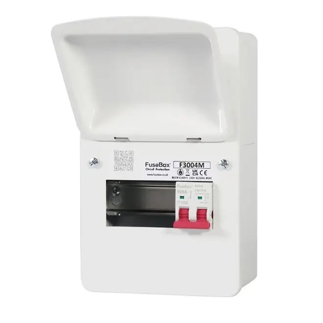 FuseBox 4 Way 100A Main Switch RCBO Consumer Unit