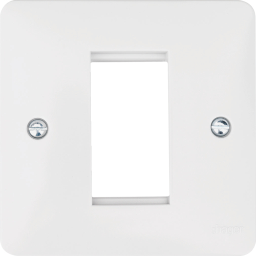 Hager Euro Style Accomodation Plate 1 Module (White) WMP1EU UK