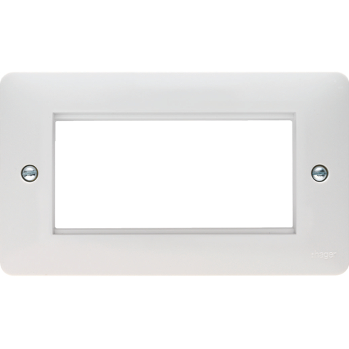 Hager Euro Style Acoomodation Plate 4 Module (White) WMP4EU UK