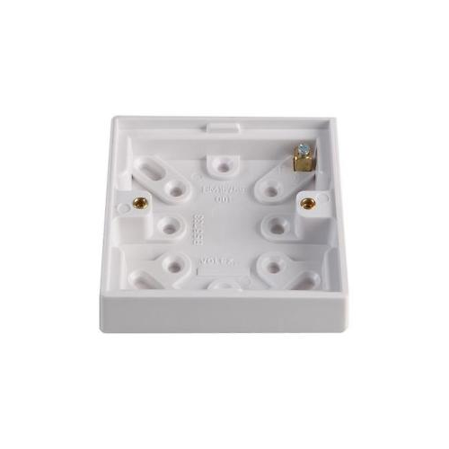 Hager Single 28mm Deep Moulded Box (White) WMPB1/28 UK