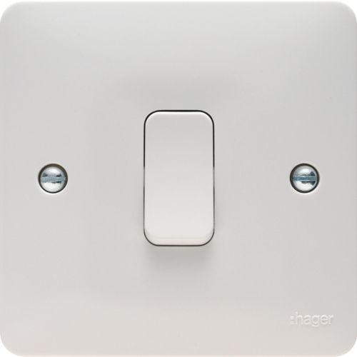 Hager 1G Intermediate Switch (White) WMPS16 UK