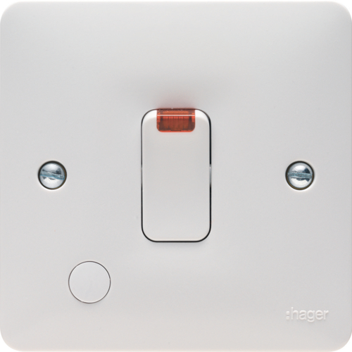 Hager 20A Double Pole Switch Flex Neon (White) WMDP84FON UK
