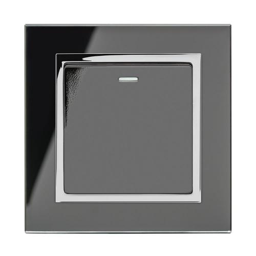 Retrotouch Crystal CT (Retractive Pulse) Light Switch 1 Gang (Black CT ...